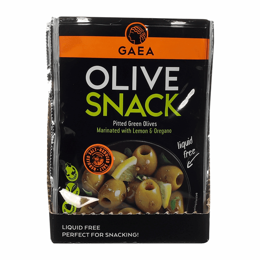 Gaea Olive Snack Lemon and Oregano 65 g - Goodlife Norge AS