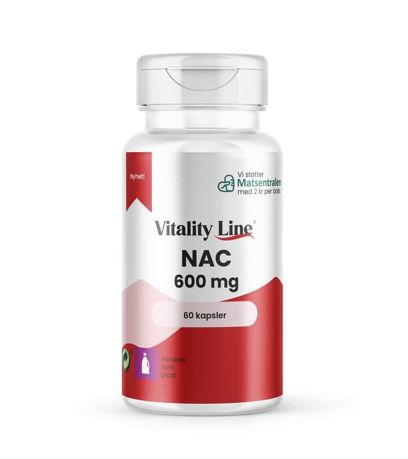Vitality Line NAC 600mg 60kaps - Goodlife Norge AS