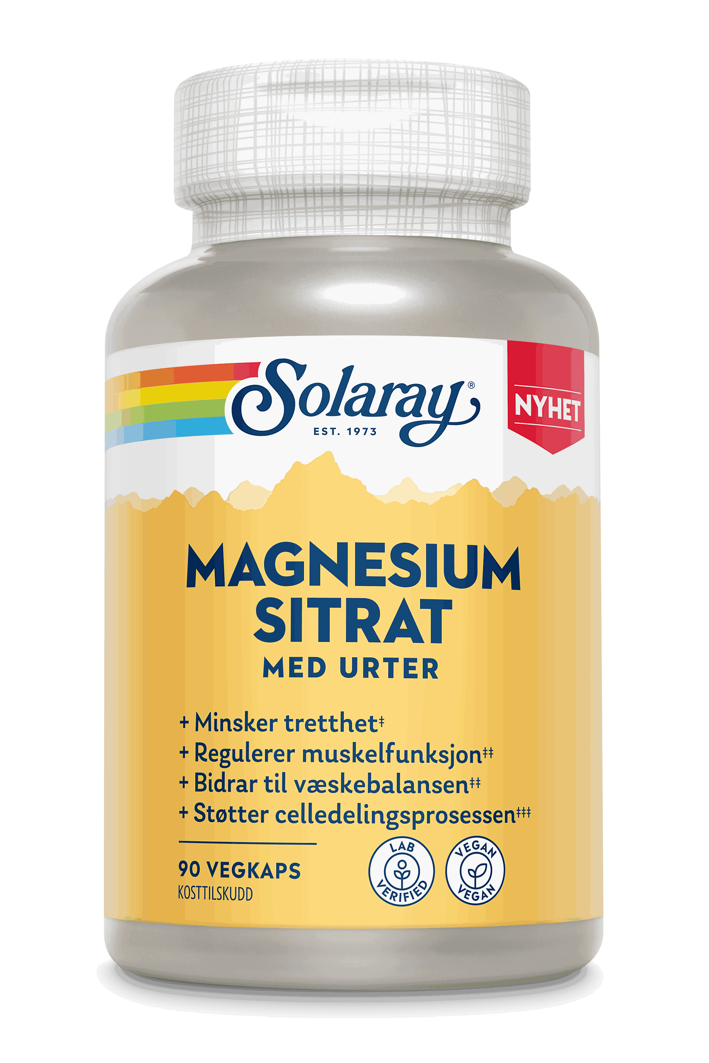 Solaray Magnesium Sitrat 90kaps - Goodlife Norge AS