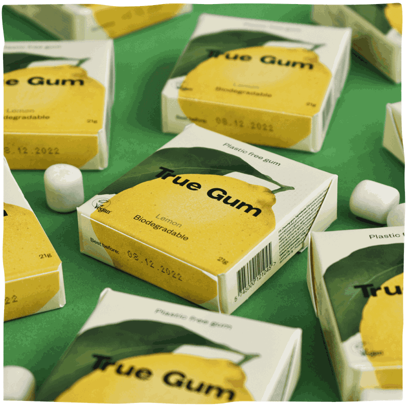 True Gum lemon tyggegummi 20 g - Goodlife Norge AS