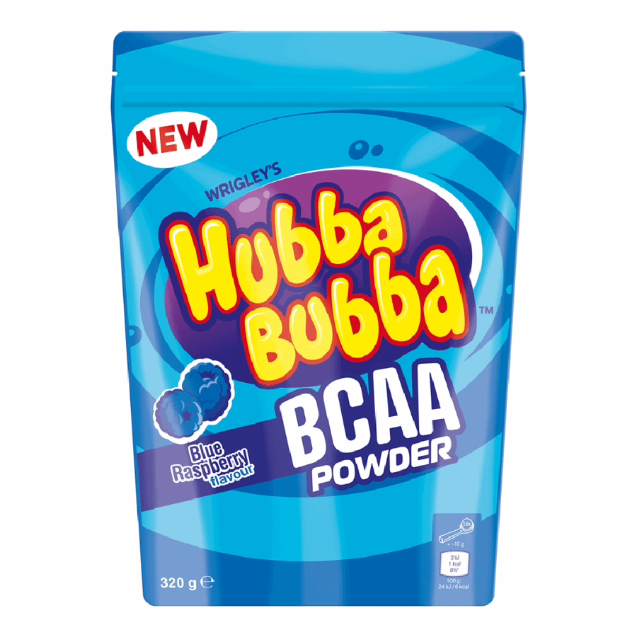 Hubba Bubba BCAA Powder Blue Raspberry 320 gr - Goodlife Norge AS